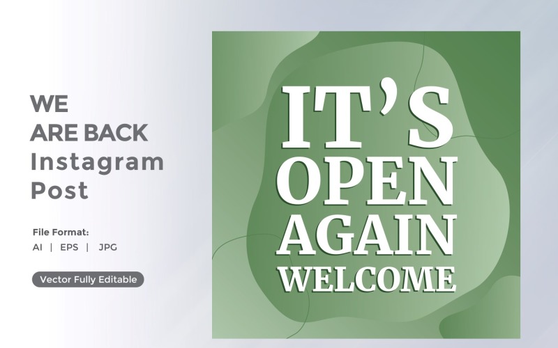 Its open again welcome Instagram post 5 - TemplateMonster