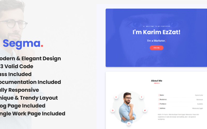 Zahra - Modèle de portfolio HTML5 #321119 - TemplateMonster
