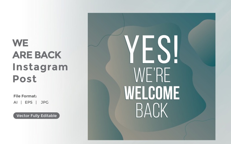 Yes We are back instagram post 03 #321129 - TemplateMonster
