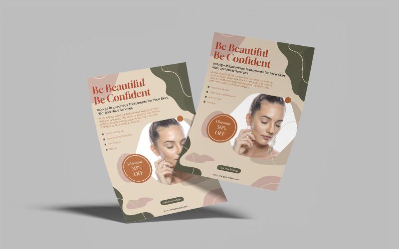 Treatment Facial Flyer Template #321355 - TemplateMonster