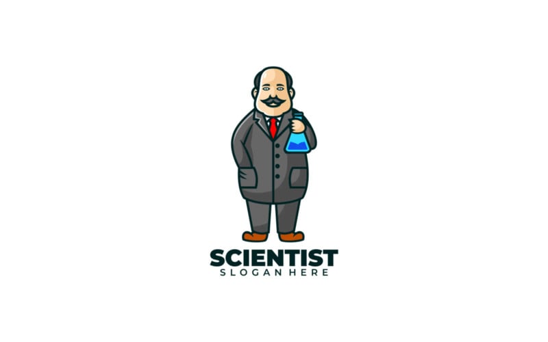 Scientist Cartoon Logo Template #321499 - TemplateMonster