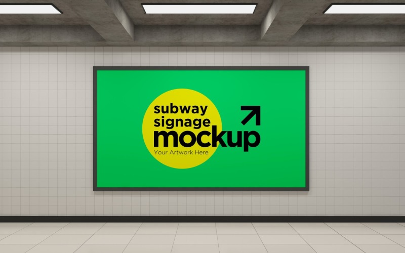Subway Signage Horizontal Mockup 28 #321442 - TemplateMonster