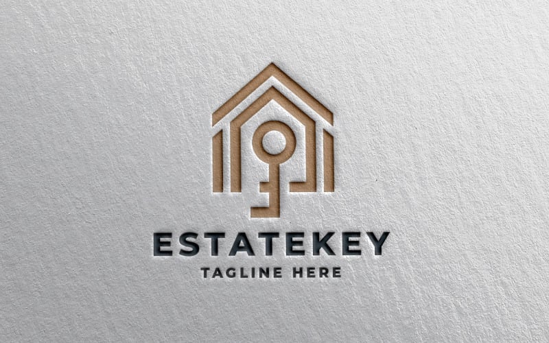 Modèle Pro de logo de clé immobilière - TemplateMonster