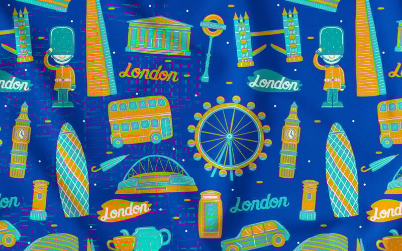 London Seamless Pattern #03 #321604 - TemplateMonster