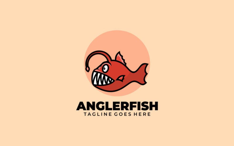 Anglerfish Mascot Cartoon Logo #321796 - TemplateMonster