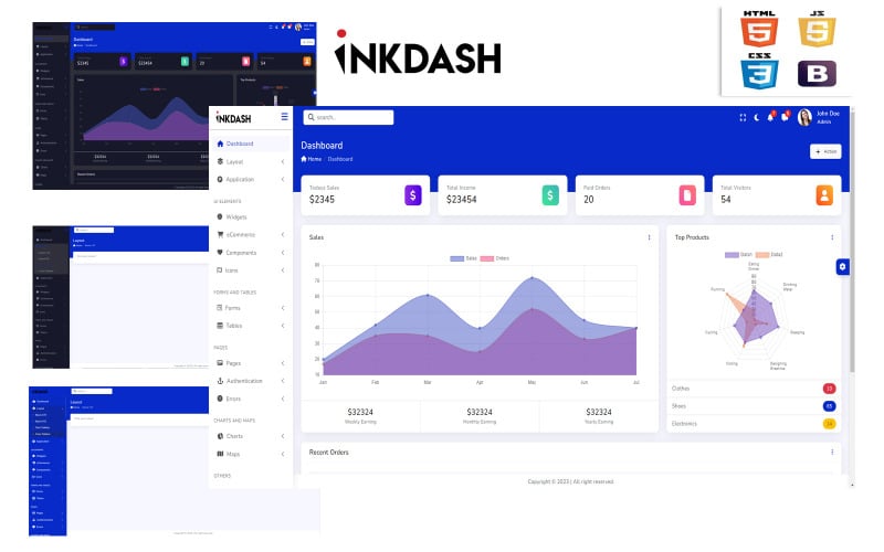 InkDash - Plantilla de Bootstrap 5 para panel de administración