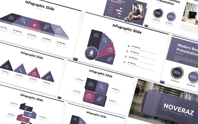Modèle PowerPoint d'entreprise moderne de Noveraz