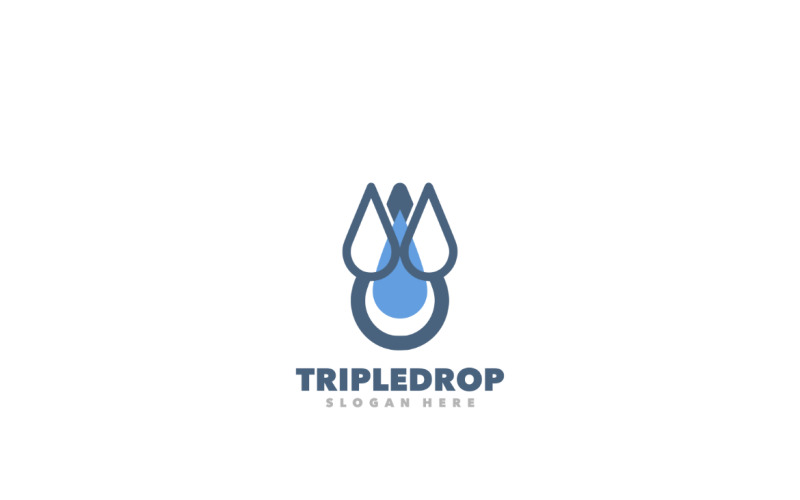 Triple Drop Simple Logo Template #321874 - TemplateMonster