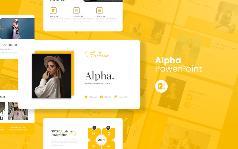 Alpha – Modèle PowerPoint de mode #322246 - TemplateMonster