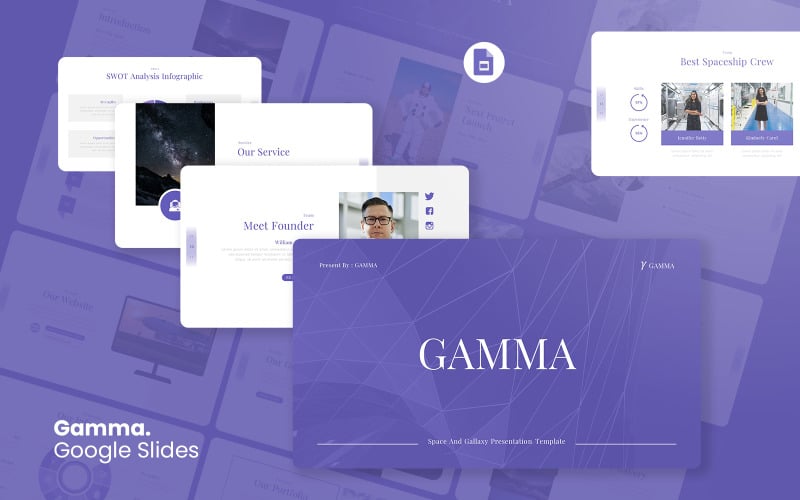 Gamma – Space Google Slides Template - TemplateMonster