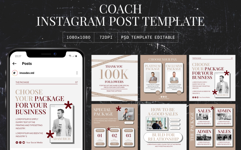 Social Media Template | For Coaching - TemplateMonster