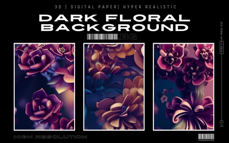 Dark Premium Floral Background #322410 - TemplateMonster