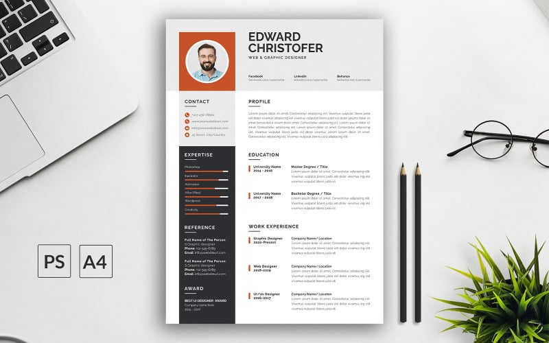 Resume Template of Edward Christofer - TemplateMonster