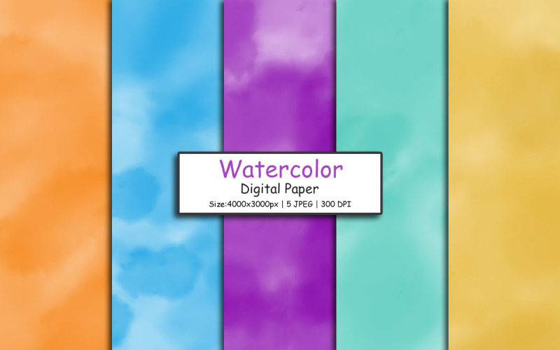 Watercolor digital paper texture, abstract watercolor background