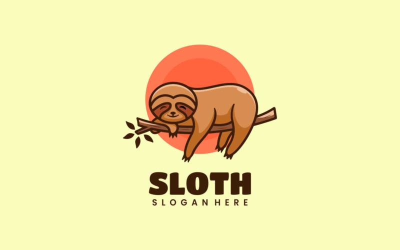 Sloth Mascot Cartoon Logo Style #322567 - TemplateMonster