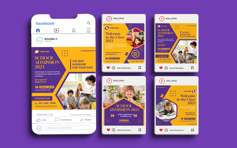 Welcome to the Class Social Media Post Bundle