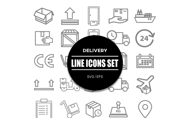 Delivery icon Bundle Shipping Icons Set - TemplateMonster