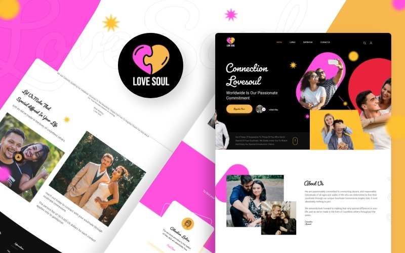 Love Soul Template - UI Adobe XD #322678 - TemplateMonster