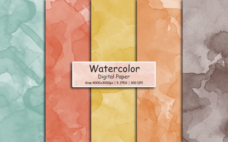 Watercolor splash digital paper, paint splatter texture background ...