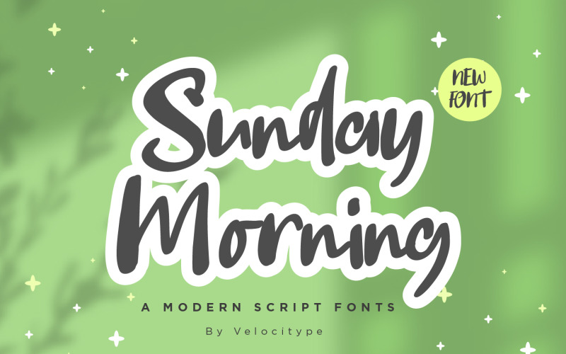 SundayMorning - Modern Script fonts #322959 - TemplateMonster