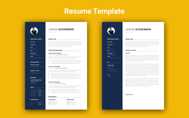 Professional Resume Template Design #323295 - TemplateMonster