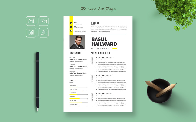 Amity Peter - CV Resume Template #71495 - TemplateMonster