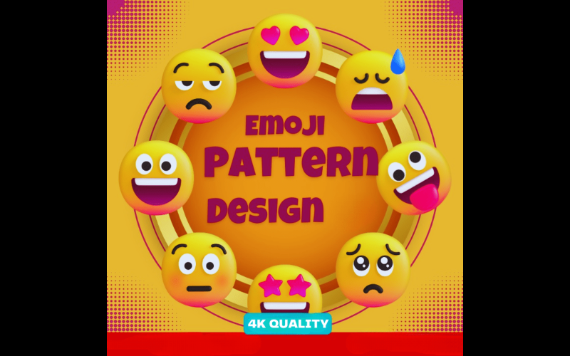 Emojis Pattern Design With User Friendly Features and 4K QUALITY ...