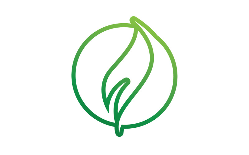 Folha verde logotipo ecologia natureza folha árvore v36
