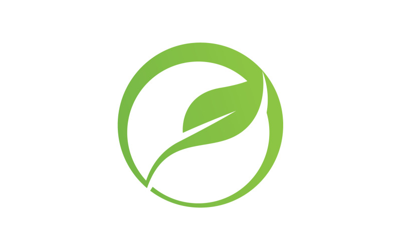 Folha verde logotipo ecologia natureza folha árvore v44