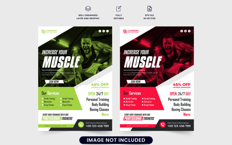 Modern gym business promotion template - TemplateMonster