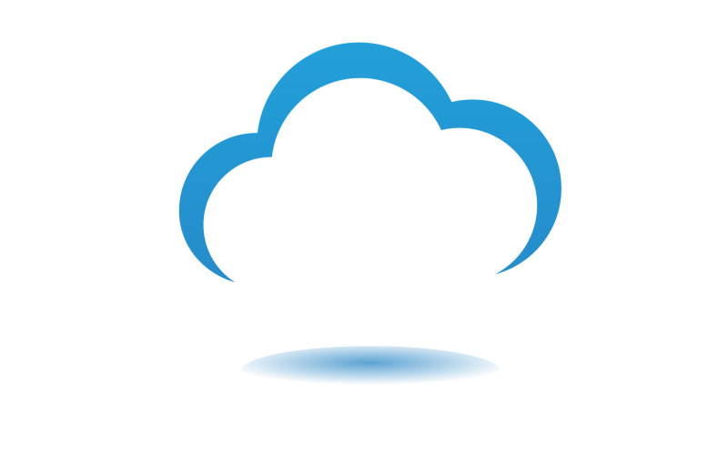 Cloud blue element design logo company v19