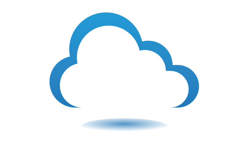 Cloud blue element design logo company v37