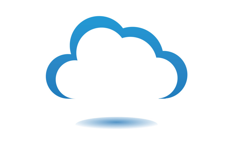 Cloud blue element design logo company v40