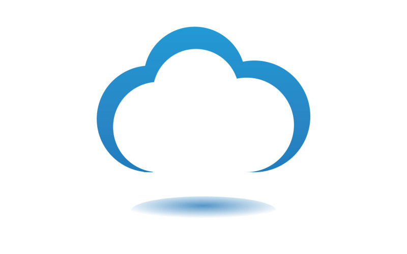 Entreprise de logo de conception d'élément bleu nuage v33