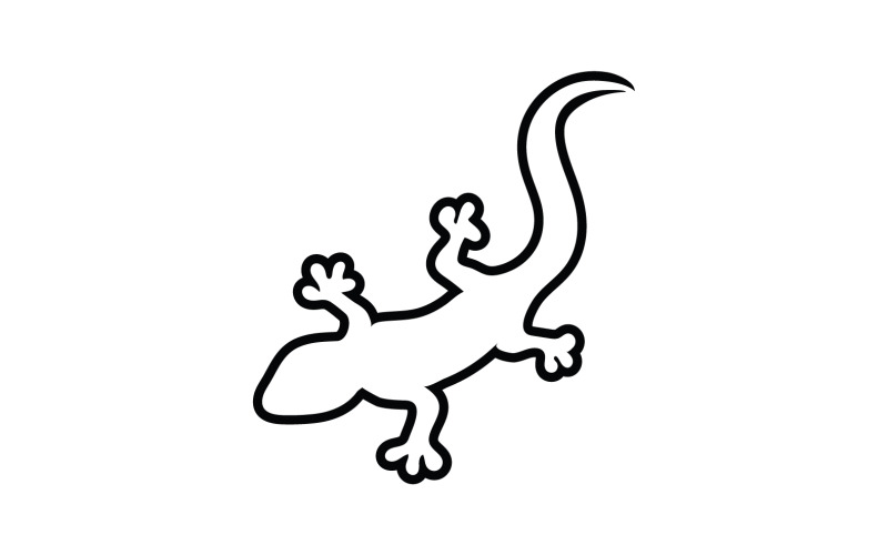 Lizard gecko animal reptil logo simple v13 - TemplateMonster