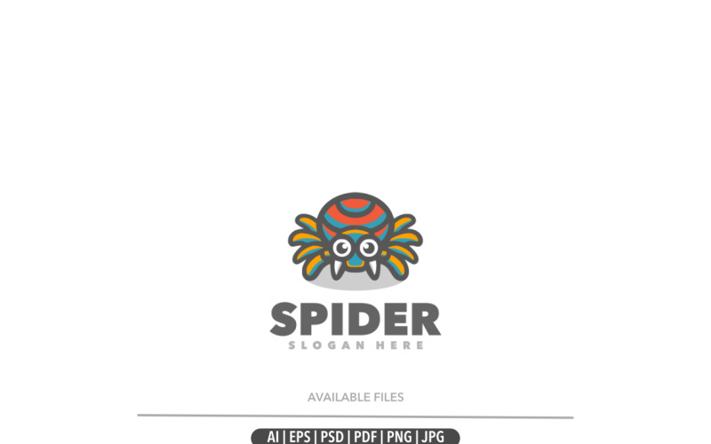 Spider cute mascot logo template #324638 - TemplateMonster