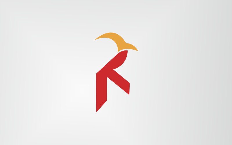 Kuş r harfi satırı logo şablonu #324786 - TemplateMonster