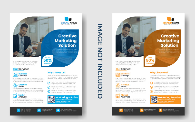 Business Flyer In A4 Paper. Annual Report, Brochure, Cover Design ...