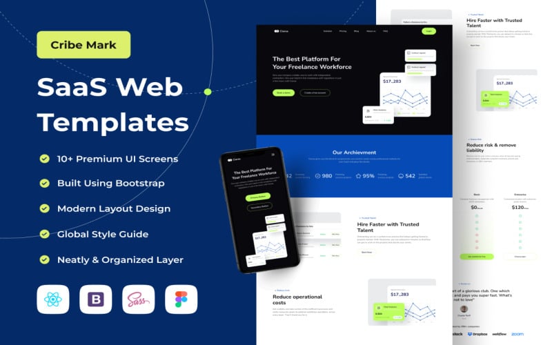 Cribe Mark v1.0 - The Best Sass Template - TemplateMonster