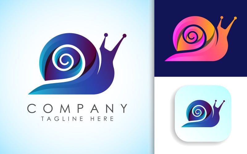 Modern Abstract Snail Logo Design. #324857 - TemplateMonster