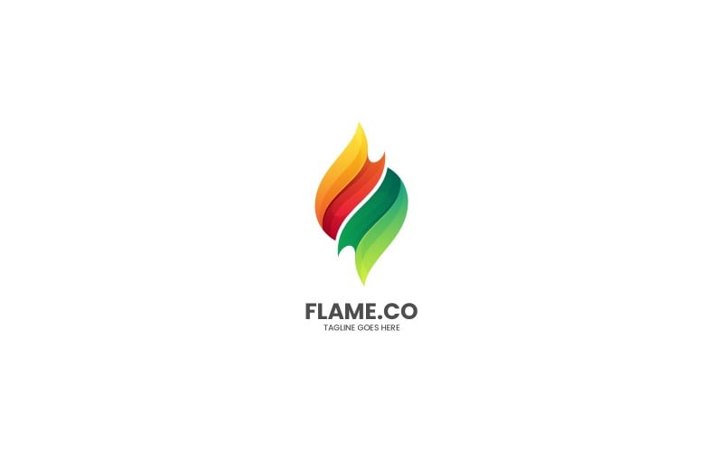 Flame Gradient Colorful Logo 2 #324900 - TemplateMonster