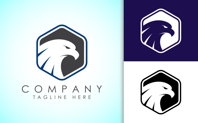 Eagle head in polygon shape. Eagle head - TemplateMonster