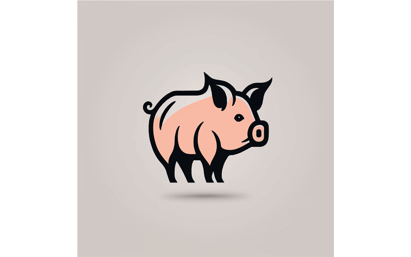 Modèle d'illustration vectorielle de cochon