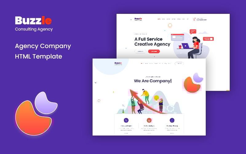 Buzzle - Agency Company HTML Template - TemplateMonster