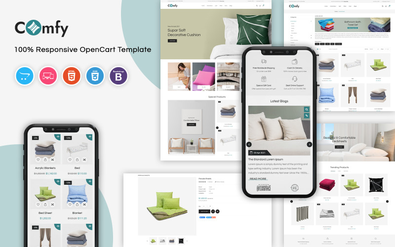 Comfy - Plantilla OpenCart receptiva - TemplateMonster