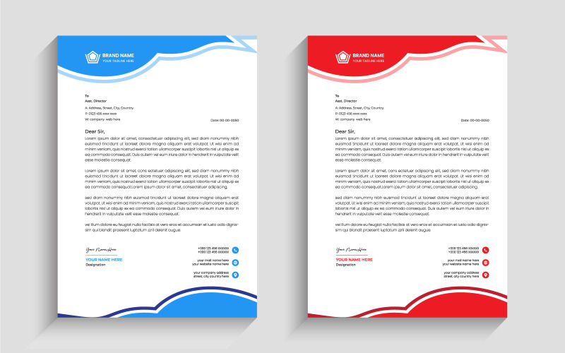 Design de Modelo de Papel Timbrado Moderno - TemplateMonster