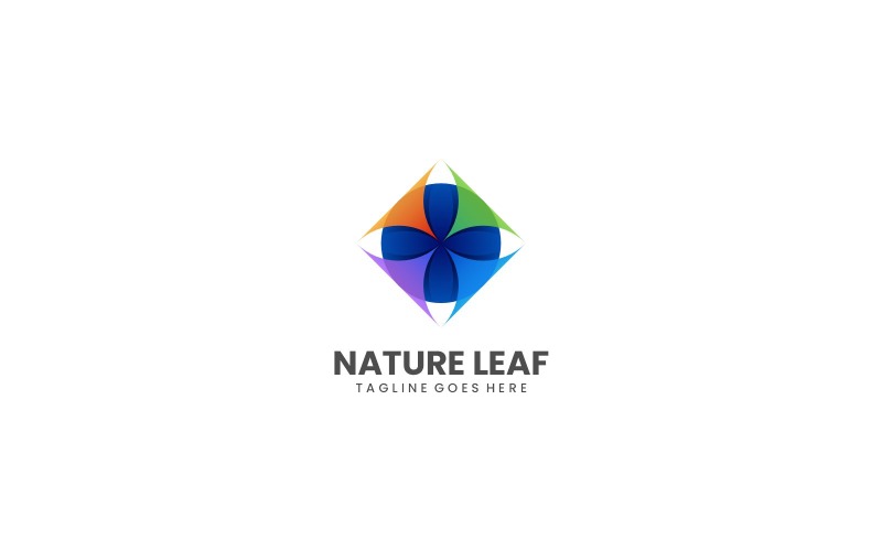 Nature Leaf Colorful Logo Style #325390 - TemplateMonster
