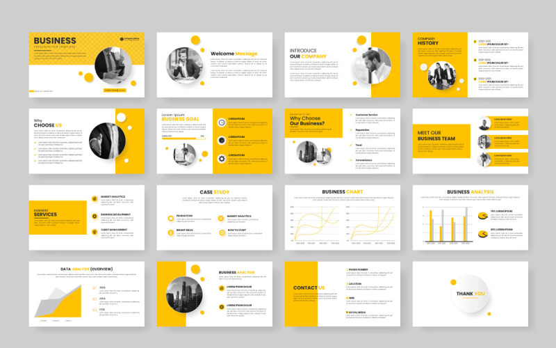 Vector business powerpoint presentation slides template minimalist ...
