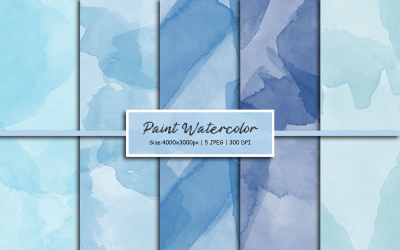 Blue watercolor ink Background, splash digital paper, colorful paint ...
