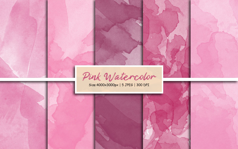 Pink watercolor digital paper and Paint splatter texture background ...